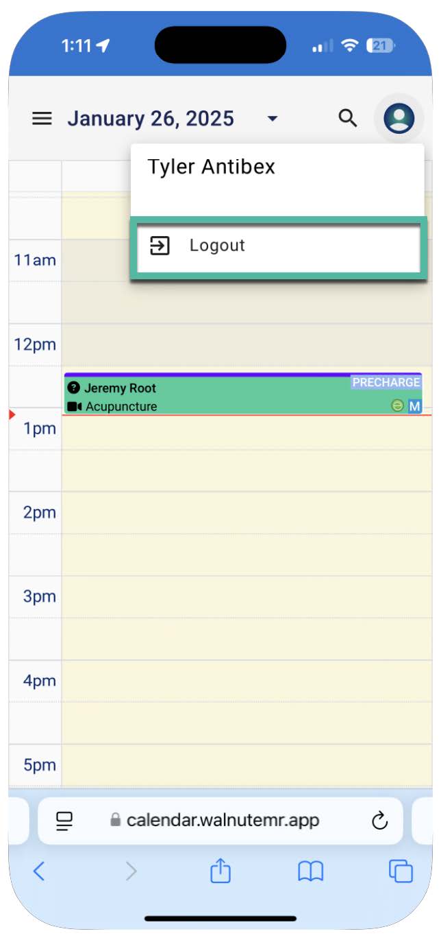 How to Setup and Use Mobile Calendar App – WalnutEMR – Electronic ...